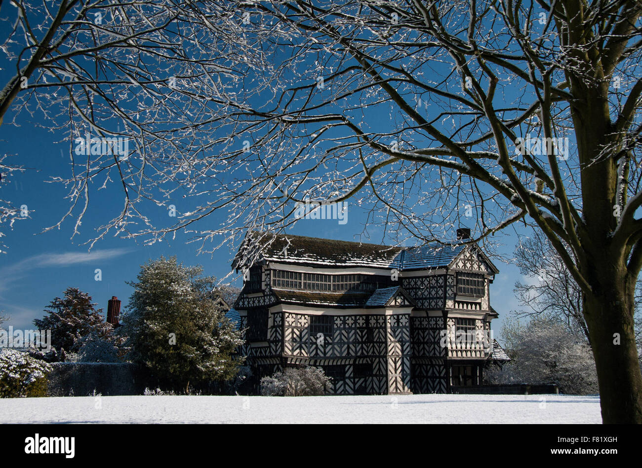 Little Moreton Hall a Tudor manor house owned by the National Trust ...
