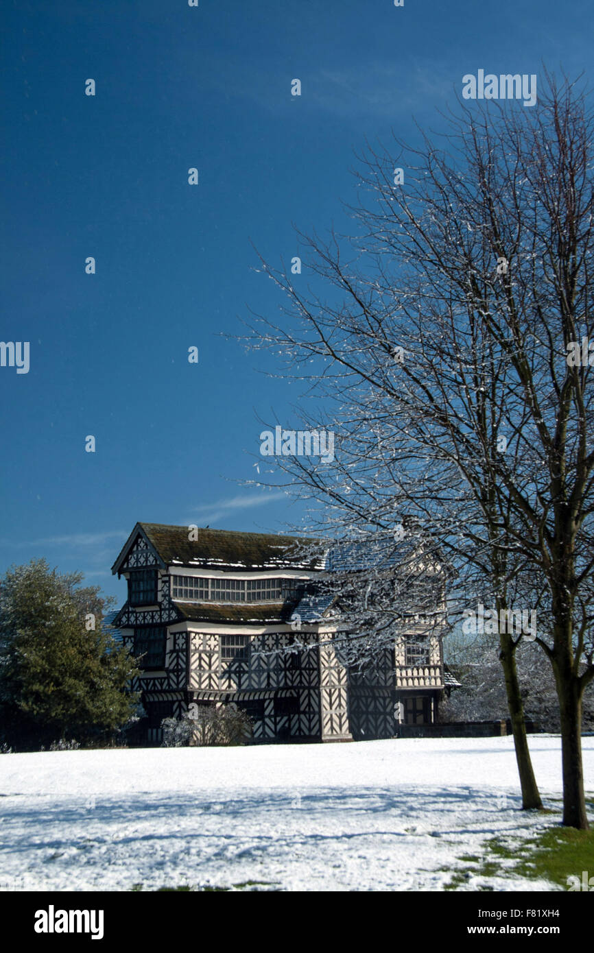 Little Moreton Hall a Tudor manor house owned by the National Trust ...