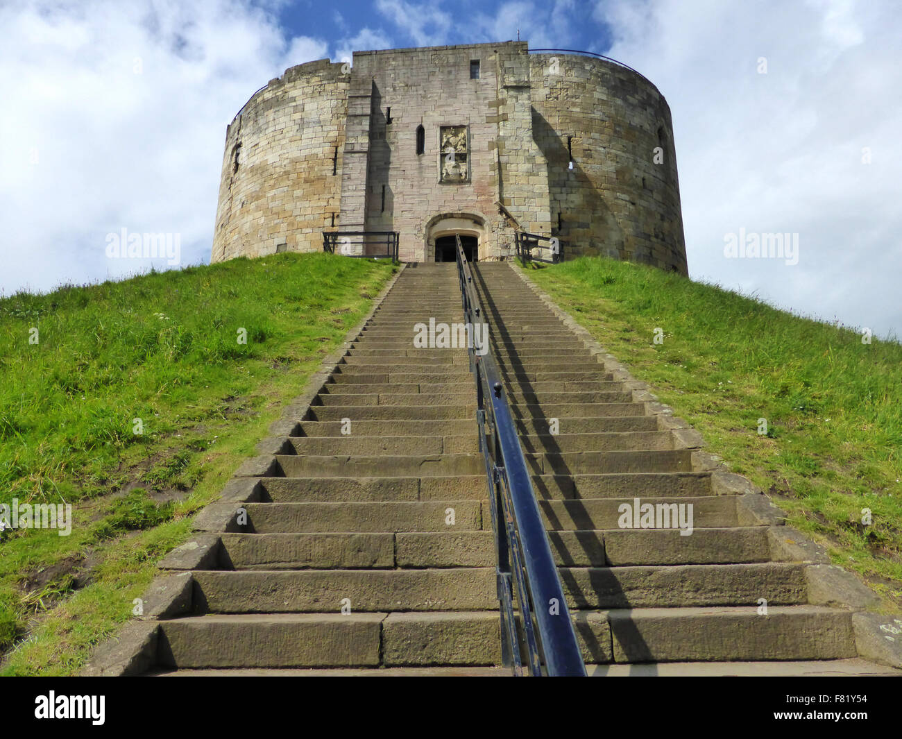 Steps leading to historic castle in York Stock Photo - Alamy