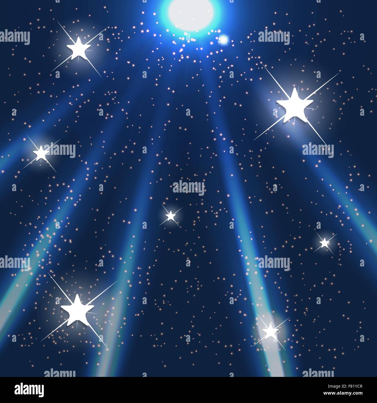 Space. Blue Starry Sky. Vector Illustration Stock Vector Image & Art ...