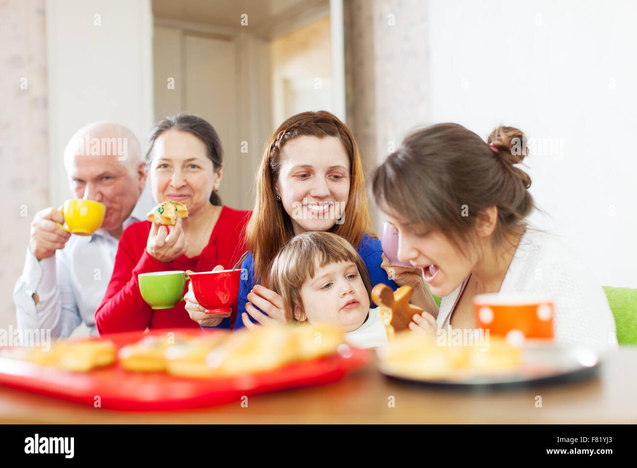Mother and daughter having tea party hi-res stock photography and ...