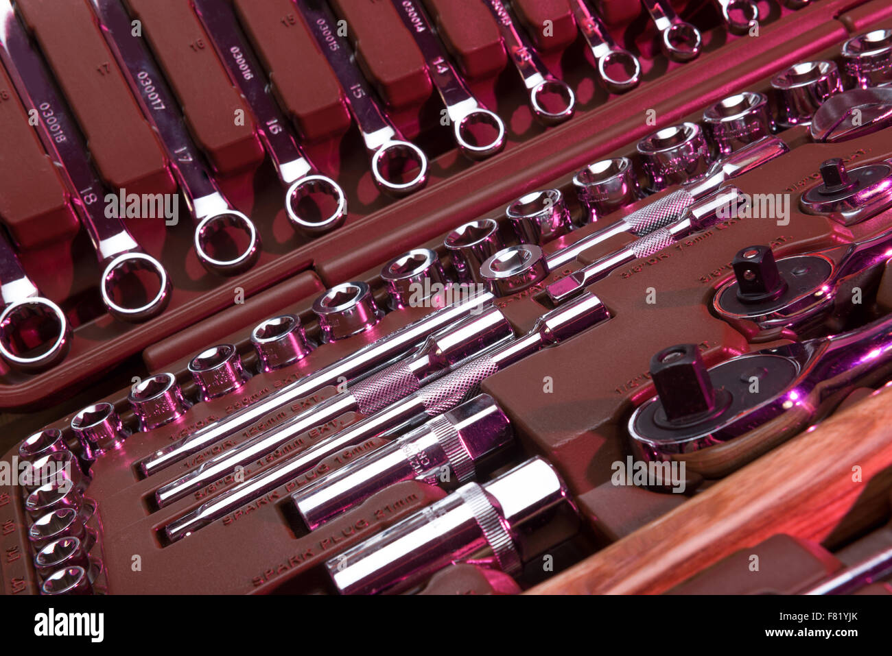wrenches and other bench tools for mechanic Stock Photo - Alamy