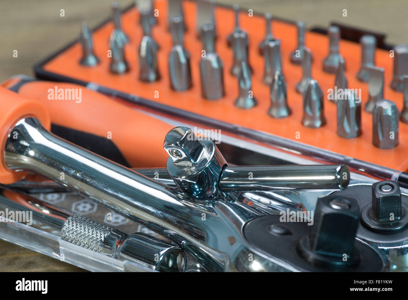 wrenches and other bench tools for mechanic Stock Photo - Alamy