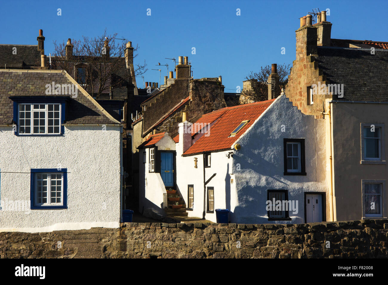 Old village buildings in Anstruther Stock Photo - Alamy