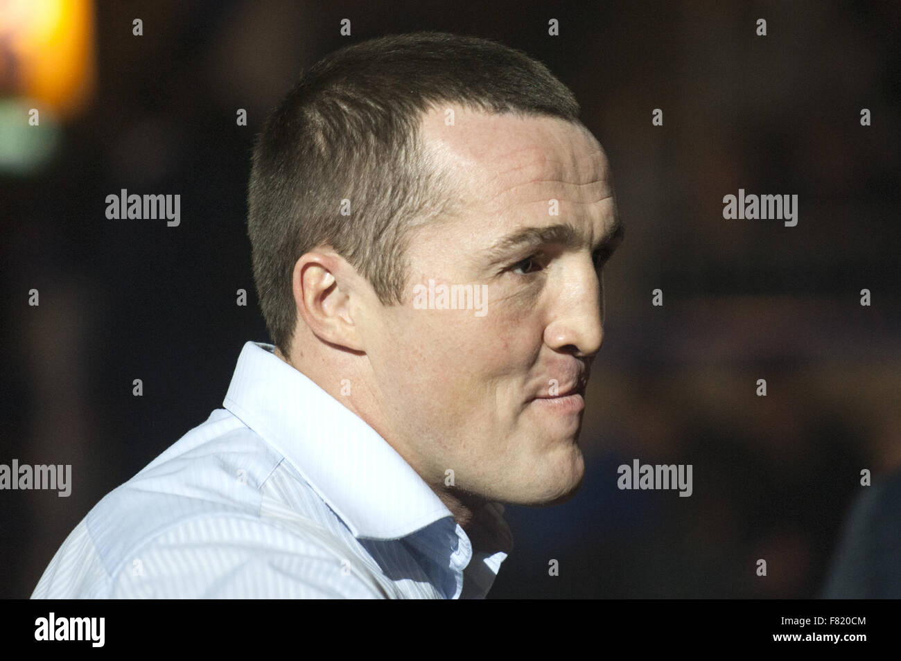 Moscow, Russia. 4th Dec, 2015. Russian boxer Denis Lebedev is seen ...