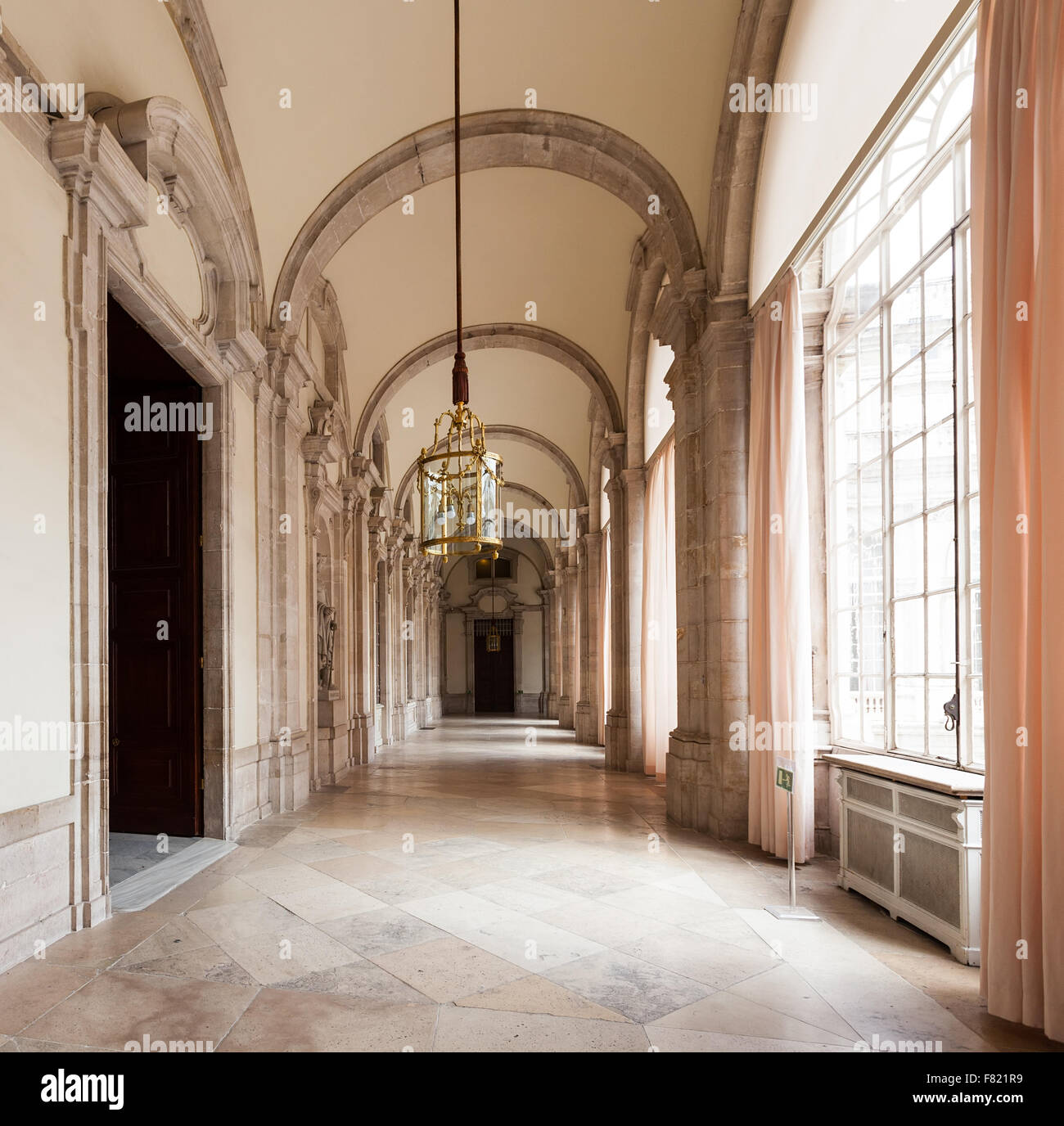 Inner gallery of Royal Palace in Madrid, Spain Stock Photo - Alamy
