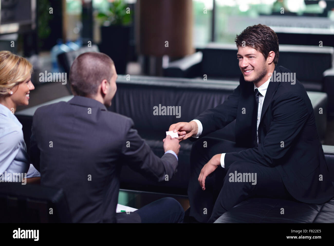 business people shaking hands make deal and sign contract Stock Photo ...