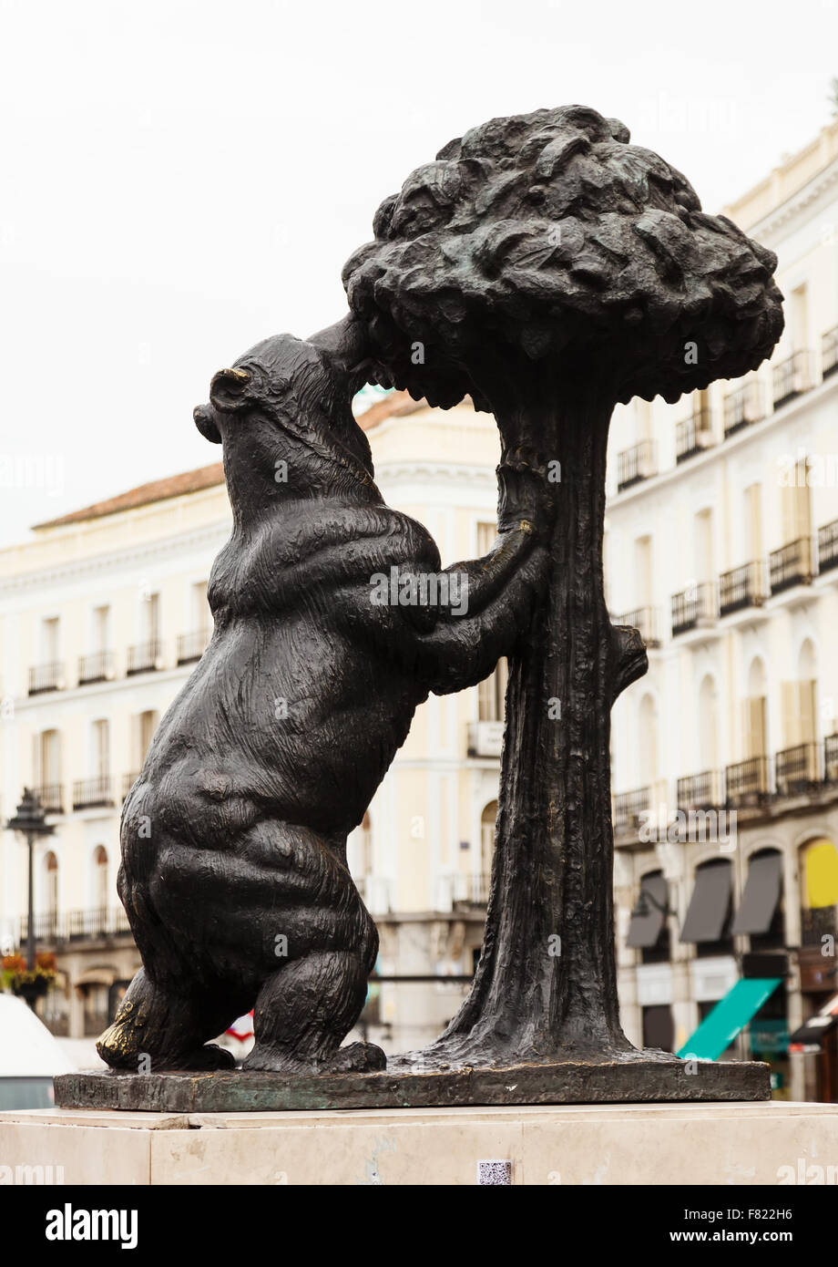 Bear and the Madrono Tree at Puerta del Sol. Madrid, Spain Stock Photo ...