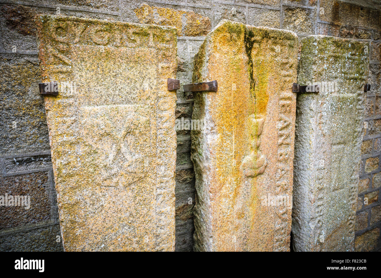 Stone tablets, Mont Saint-Michel, Normandy, France Stock Photo - Alamy