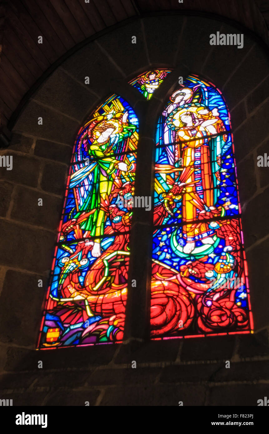 Stained glass window mont saint michel hi-res stock photography and ...