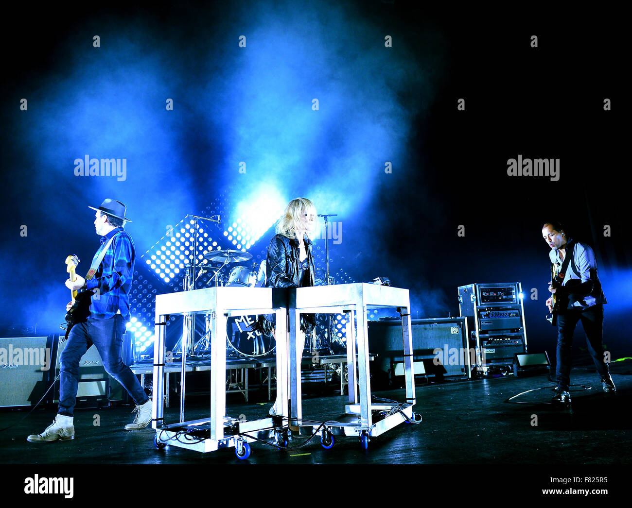 Rock band Metric perform onstage at The Fillmore Miami Beach at Jackie ...