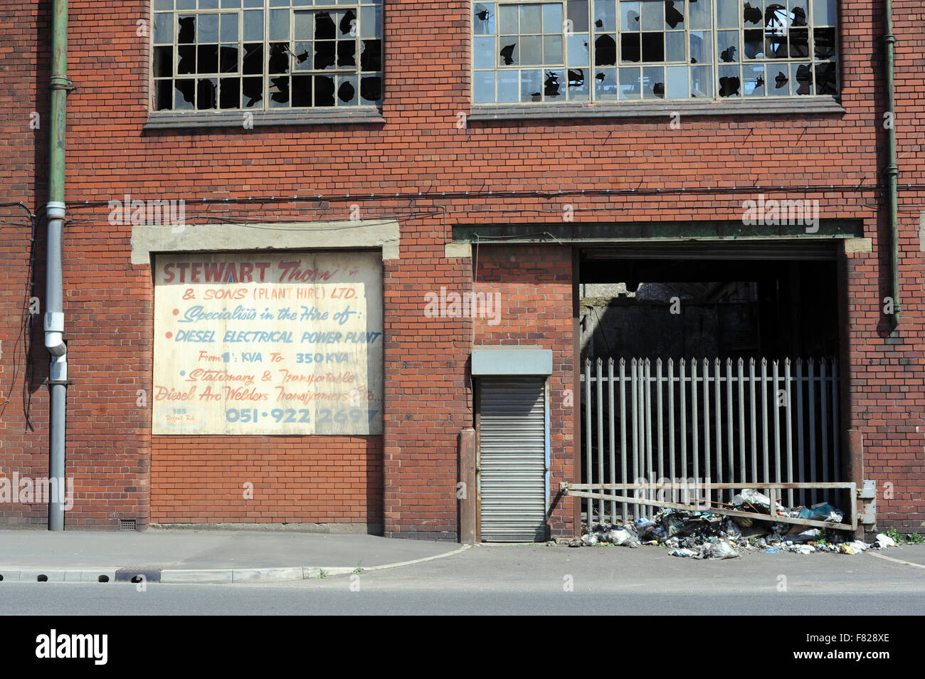 Derelict industrial buildings and warehouses on the Dock Road ...