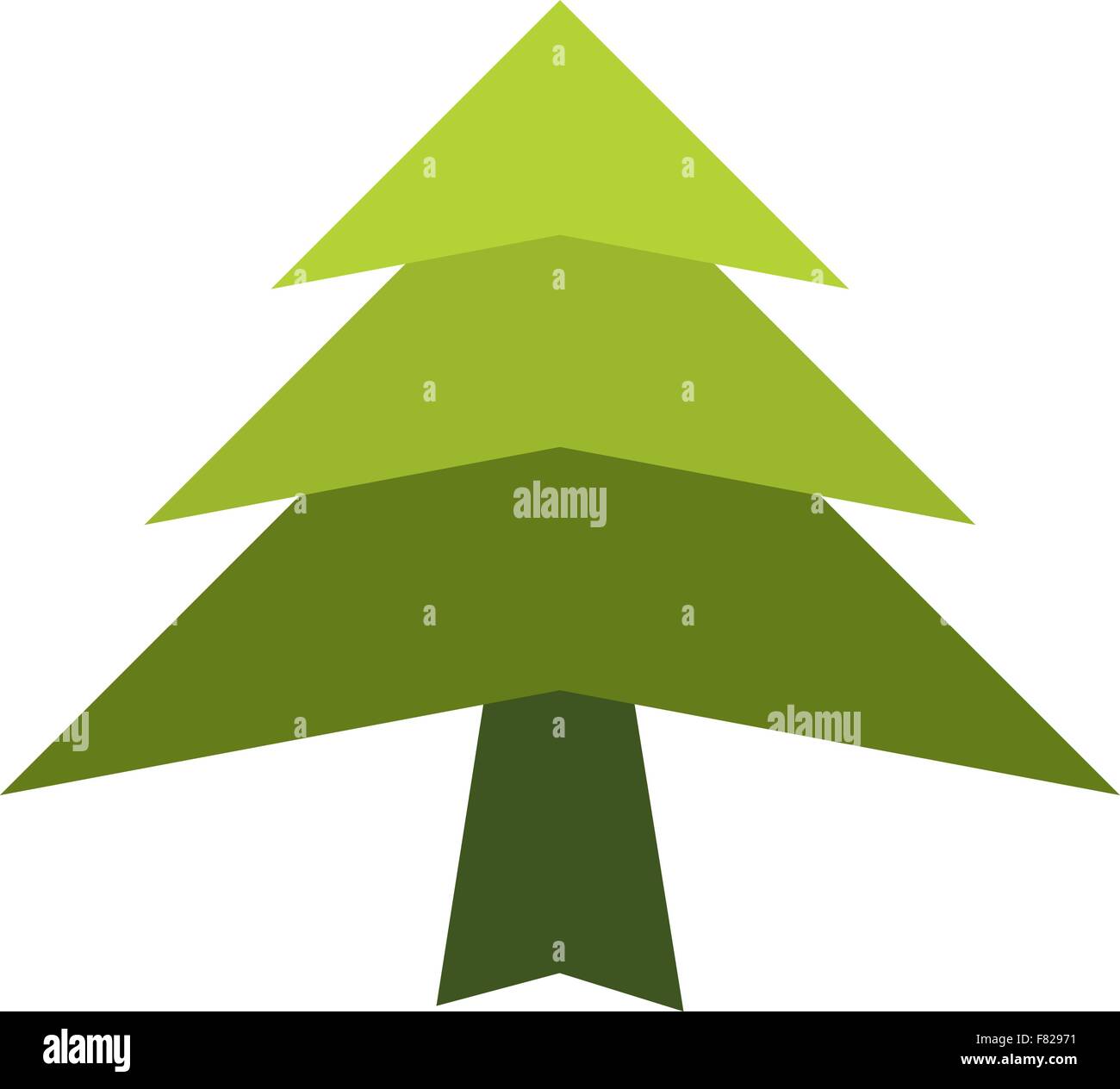 green new year tree icon on a white background Stock Vector Image & Art ...