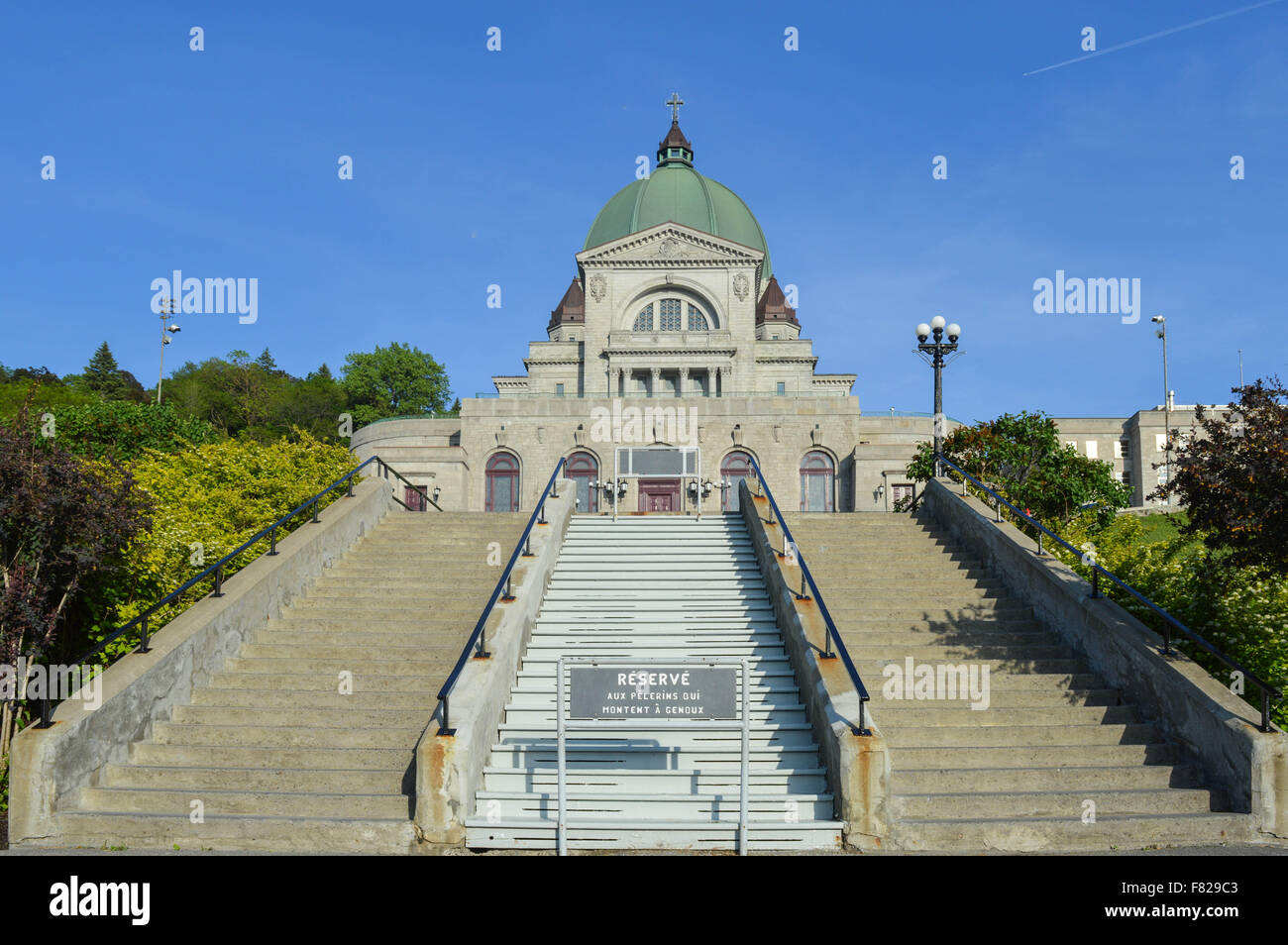 St Joseph Oratory stairs - Front View - Montreal - Canada. The ...