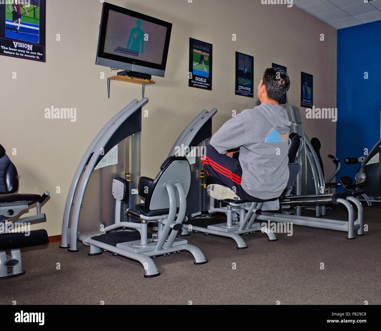 Middle age man floating in sitting position Stock Photo - Alamy