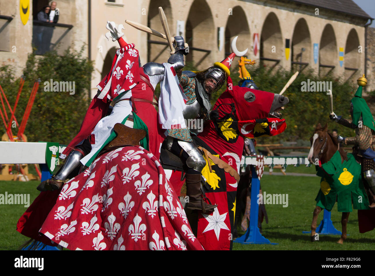 Knights fighting at Rosenberg Knights Tournament Stock Photo - Alamy