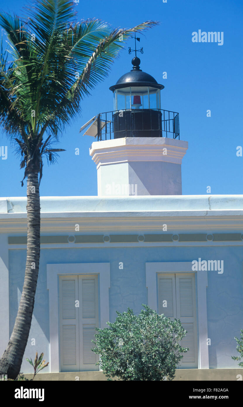 Historic Punta Mulas lighthouse, Isabel Segunda, Vieques Island, Puerto ...