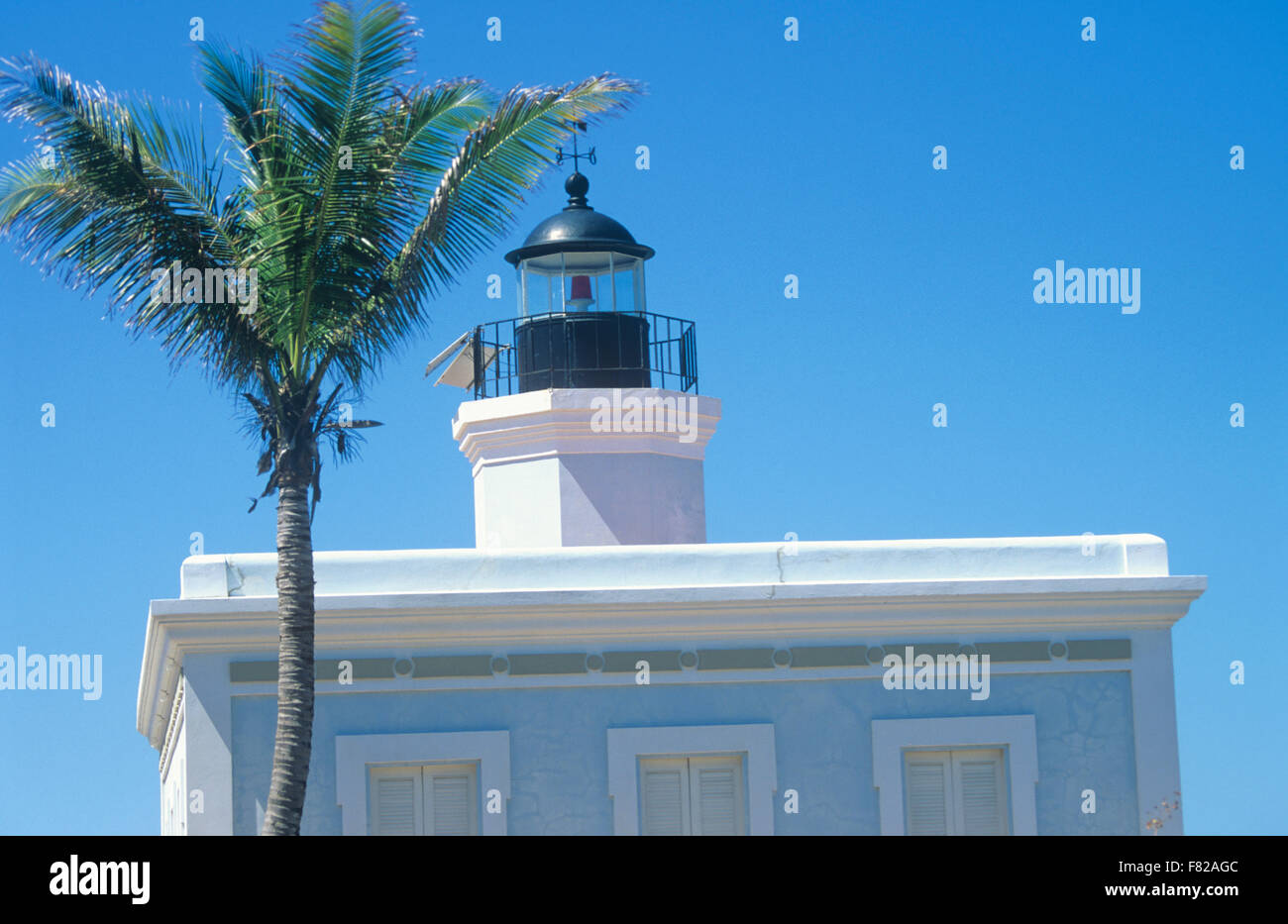 Historic Punta Mulas lighthouse, Isabel Segunda, Vieques Island, Puerto ...