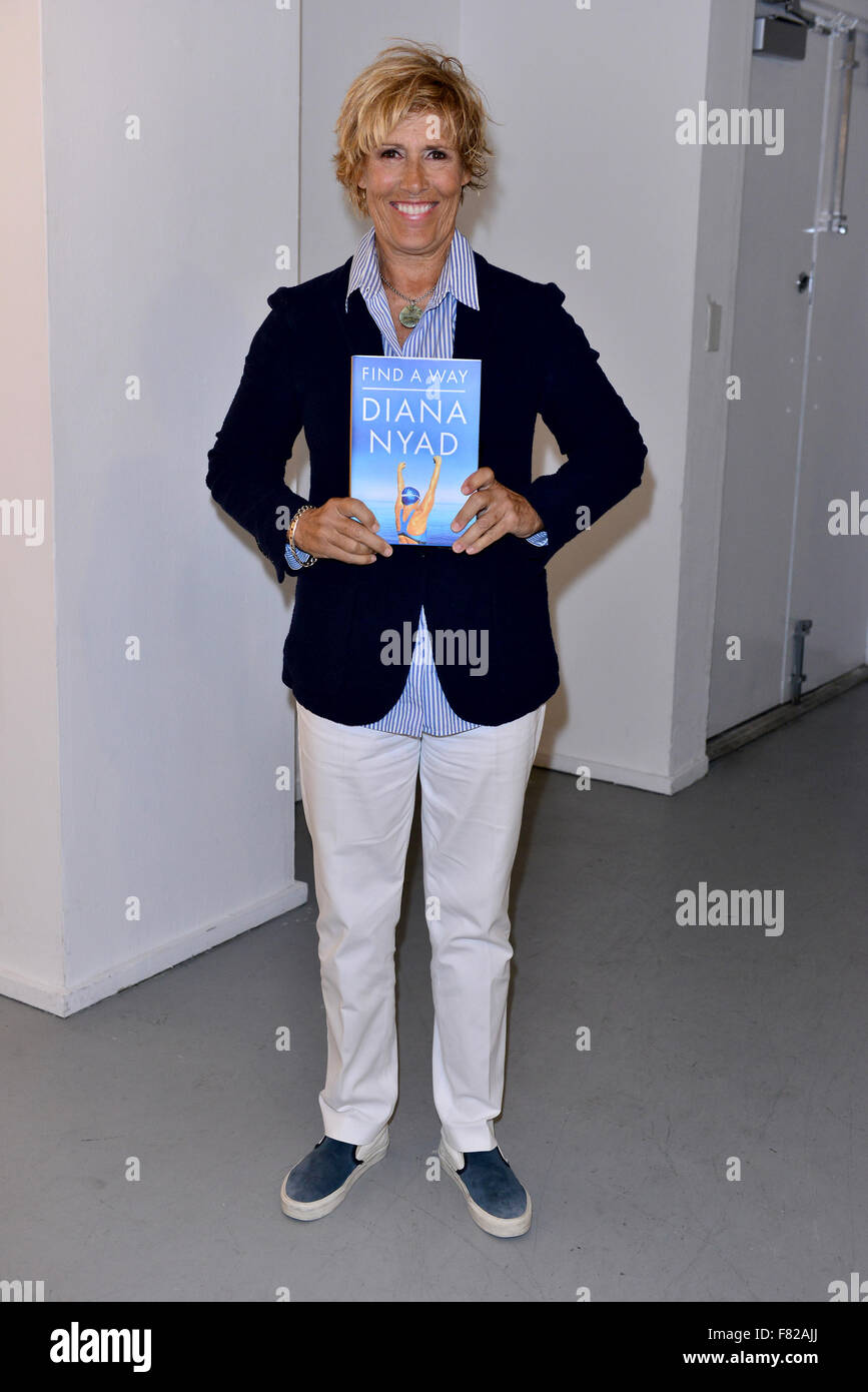 Endurance swimmer Diana Nyad book signing for 'Find A Way' at Miami ...