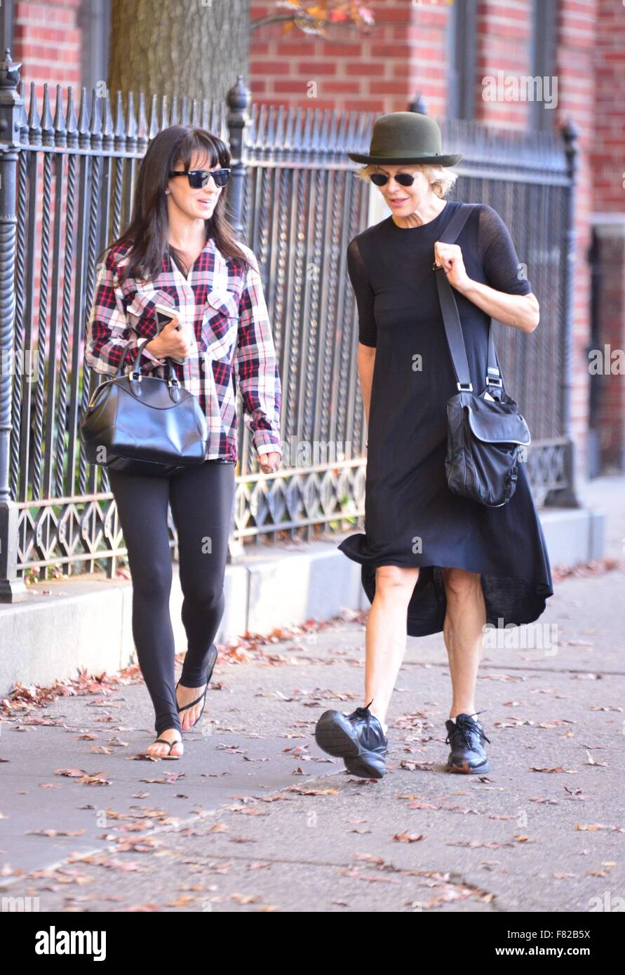Meg Ryan and Hilaria Baldwin walking together in Soho Featuring ...