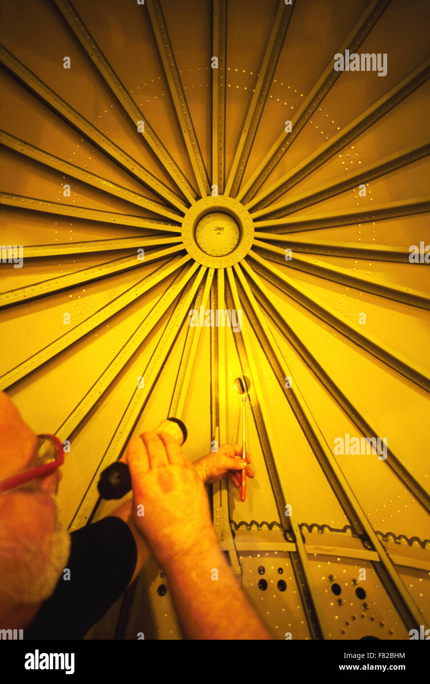 Bulkhead inspection on the Boeing 737 assembly line at the Boeing plant ...