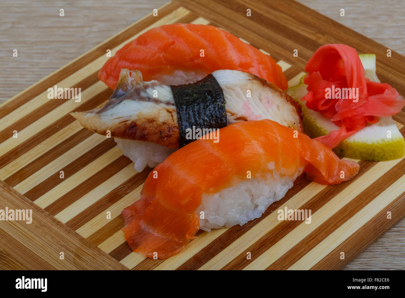 Japan traditional cusine - fresh cold sushi set Stock Photo - Alamy