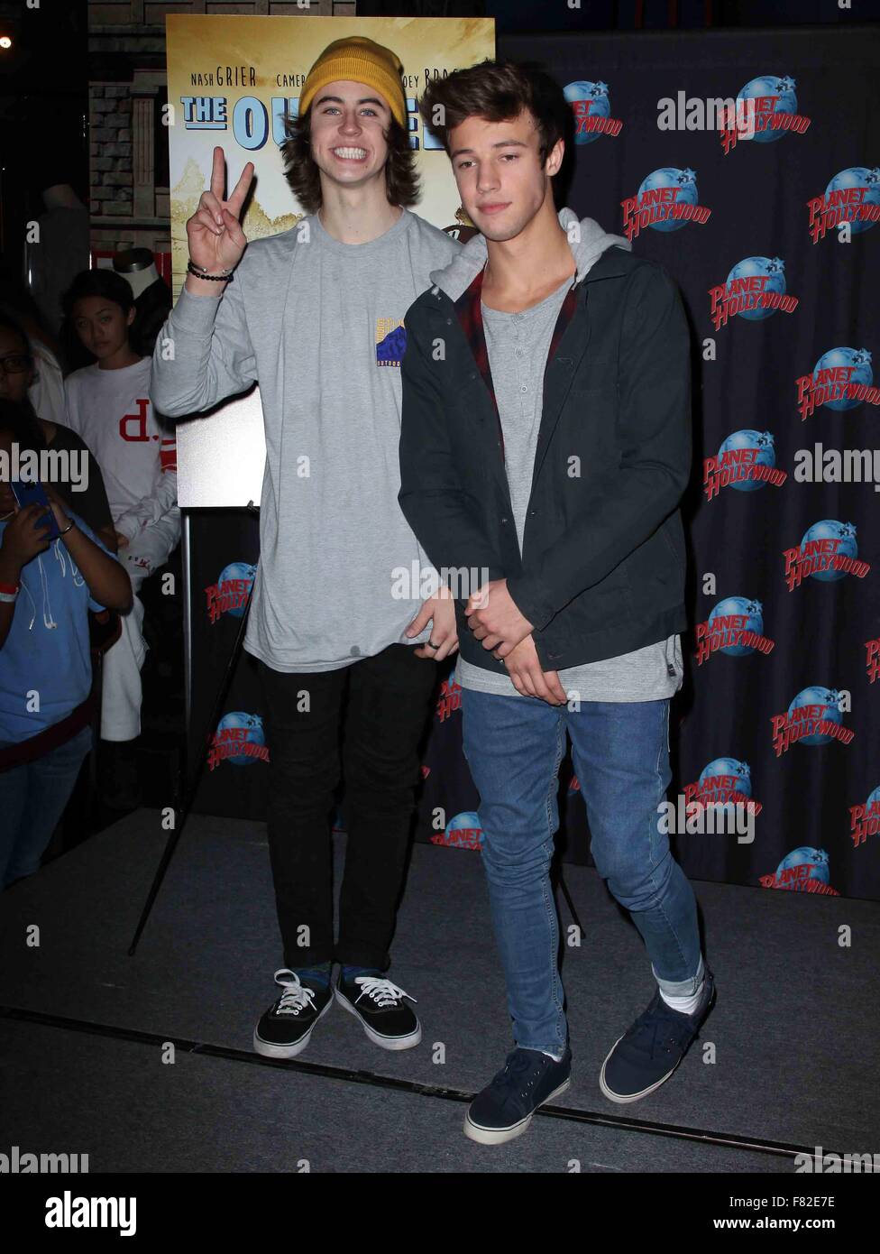 Nash Grier and Cameron Dallas visit Planet Hollywood Times Square to ...