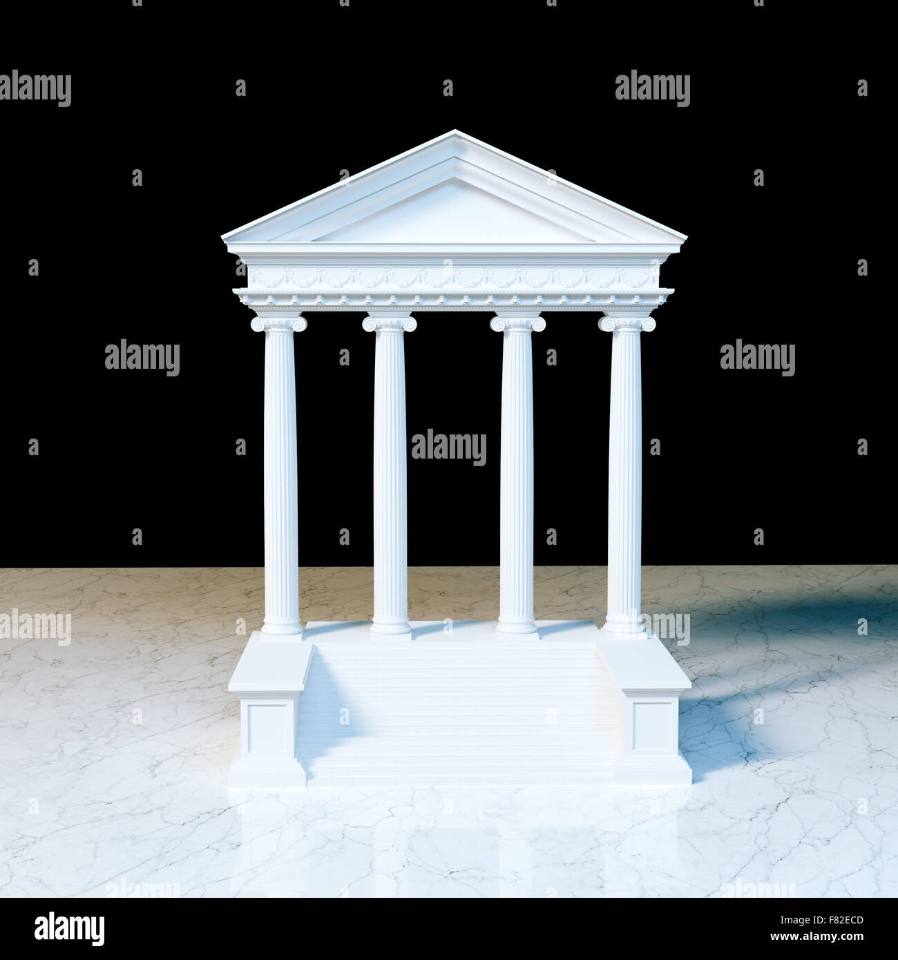 Architecture greek building on marble. 3D render Stock Photo - Alamy