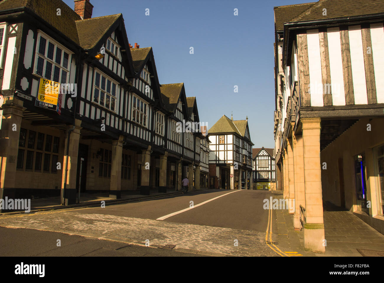 Old Tudor buildings in Chesterfield Stock Photo - Alamy