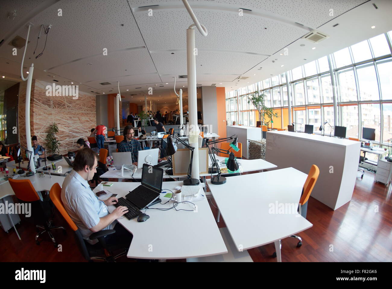 startup business people group working everyday job at modern office ...