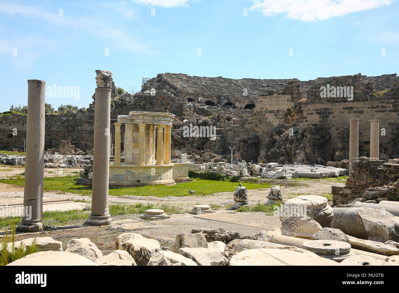 Ancient Side ruins in Turkey Kemer Antalya Stock Photo - Alamy