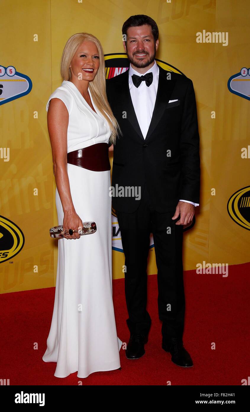 Las Vegas, NV, USA. 4th Dec, 2015. Sherry Pollex, Martin Truex Jr. at ...