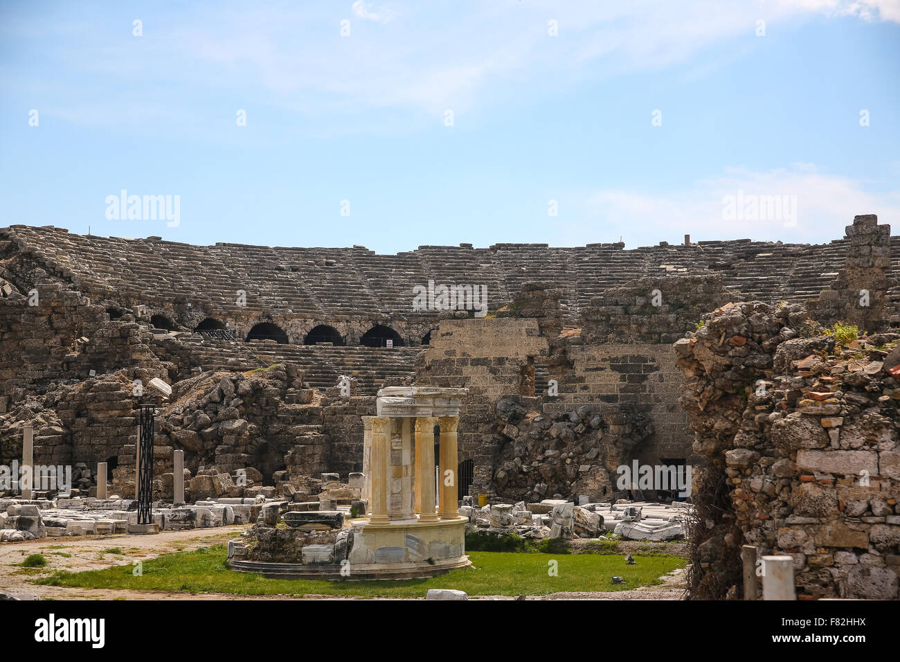 Ancient Side ruins in Turkey Kemer Antalya Stock Photo - Alamy