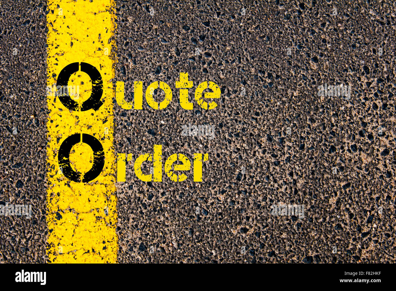 Concept image of Accounting Business Acronym QO Quote Order written ...