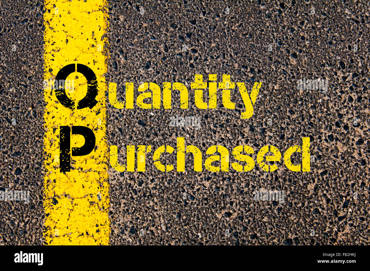 Concept image of Accounting Business Acronym QP Quantity Purchased ...