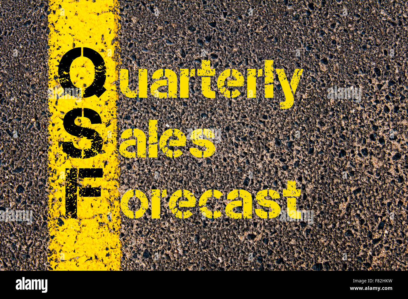 Concept image of Accounting Business Acronym QSF Quarterly Sales ...