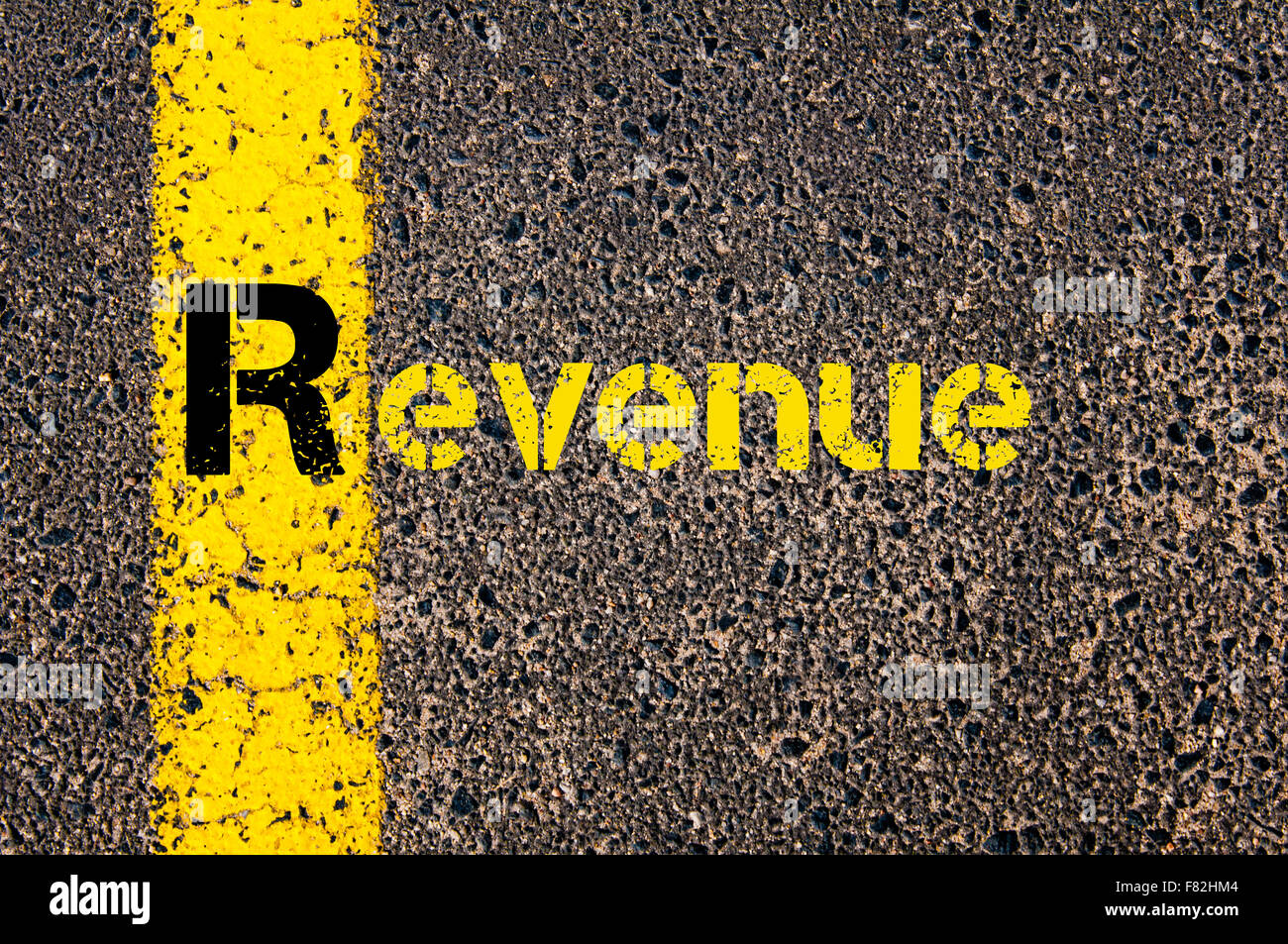 Concept image of Accounting Business Acronym R Revenue written over ...