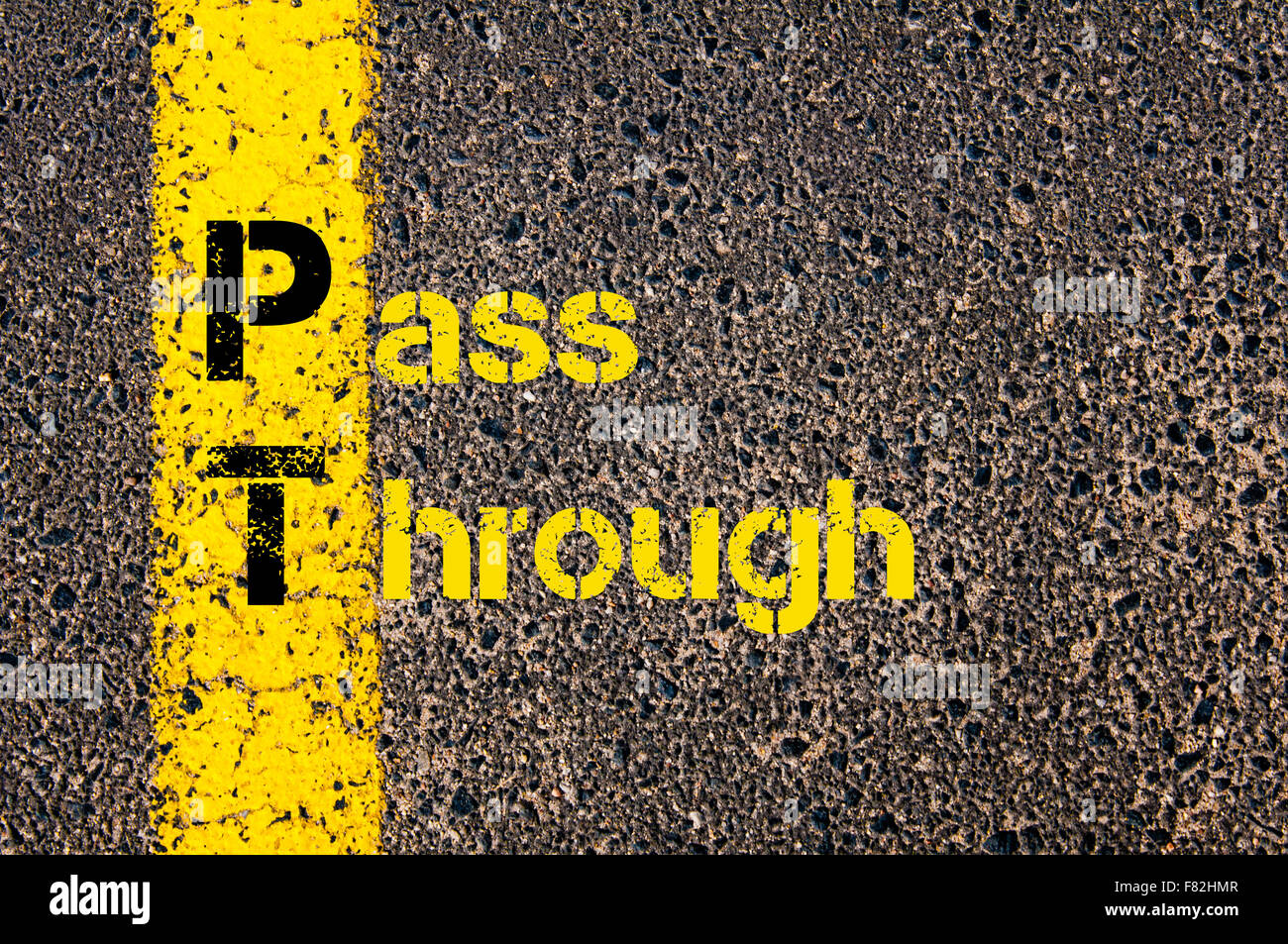 Concept image of Accounting Business Acronym PT Pass Through written ...