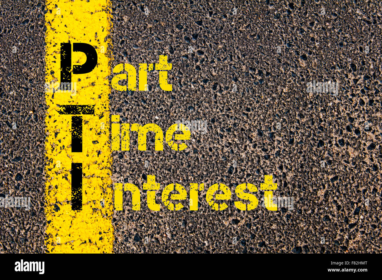 Concept image of Accounting Business Acronym PTI Part Time Interest ...