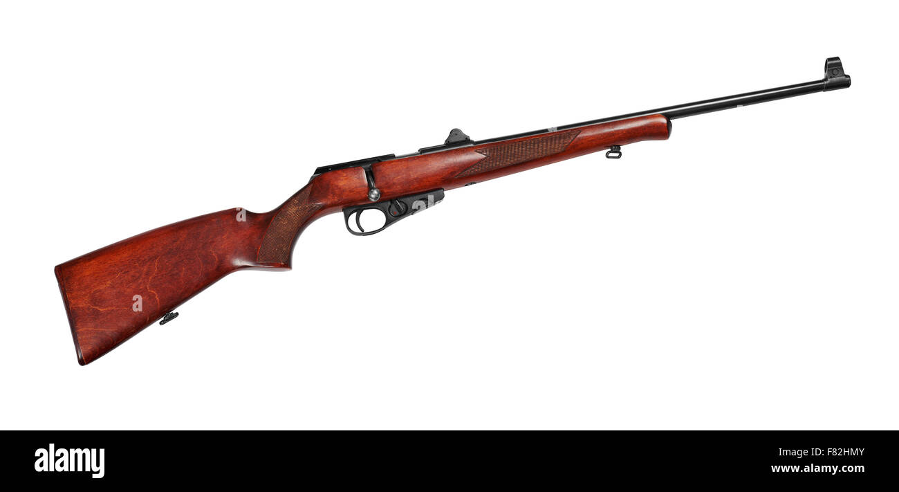 Hunting repeating rifle .22 Long Rifle. Isolated on white background ...