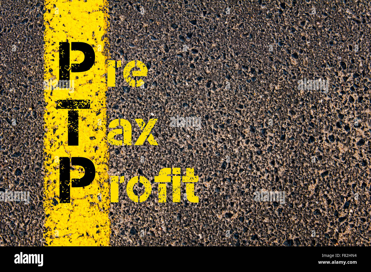 Concept image of Accounting Business Acronym PTP Pre-Tax Profit written ...