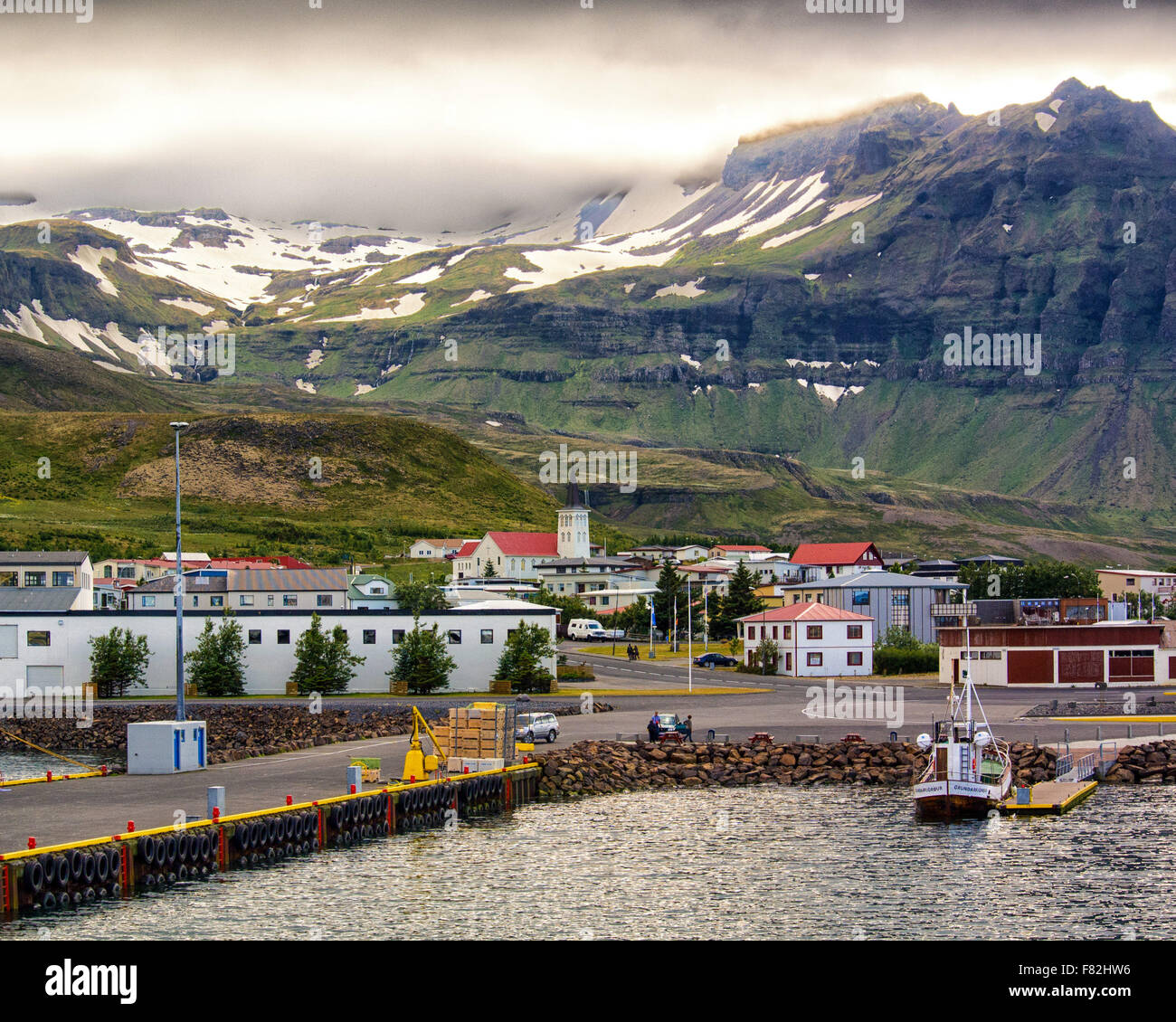 Grundarfjordur, West Iceland, Iceland. 30th July, 2015. Grundarfjordur ...