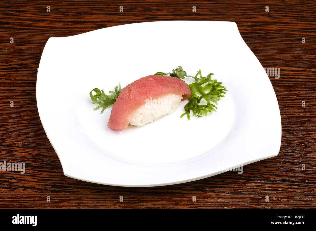 Japan traditional fresh cold Tuna sushi Stock Photo - Alamy