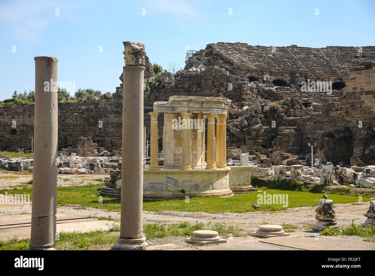 Ancient Side ruins in Turkey Kemer Antalya Stock Photo - Alamy