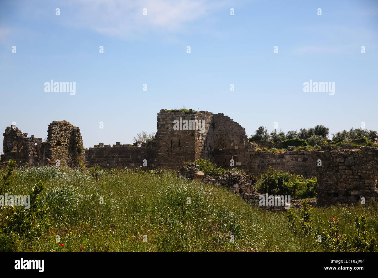 Ancient Side ruins in Turkey Kemer Antalya Stock Photo - Alamy