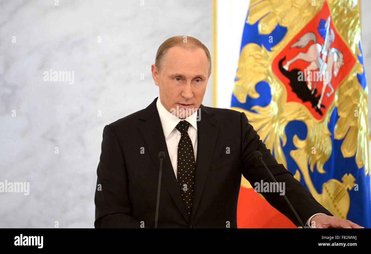 Russian President Vladimir Putin delivers his annual Presidential ...