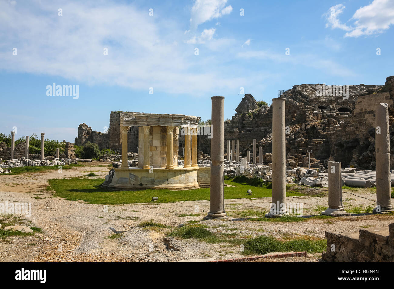 Ancient Side ruins in Turkey Kemer Antalya Stock Photo - Alamy