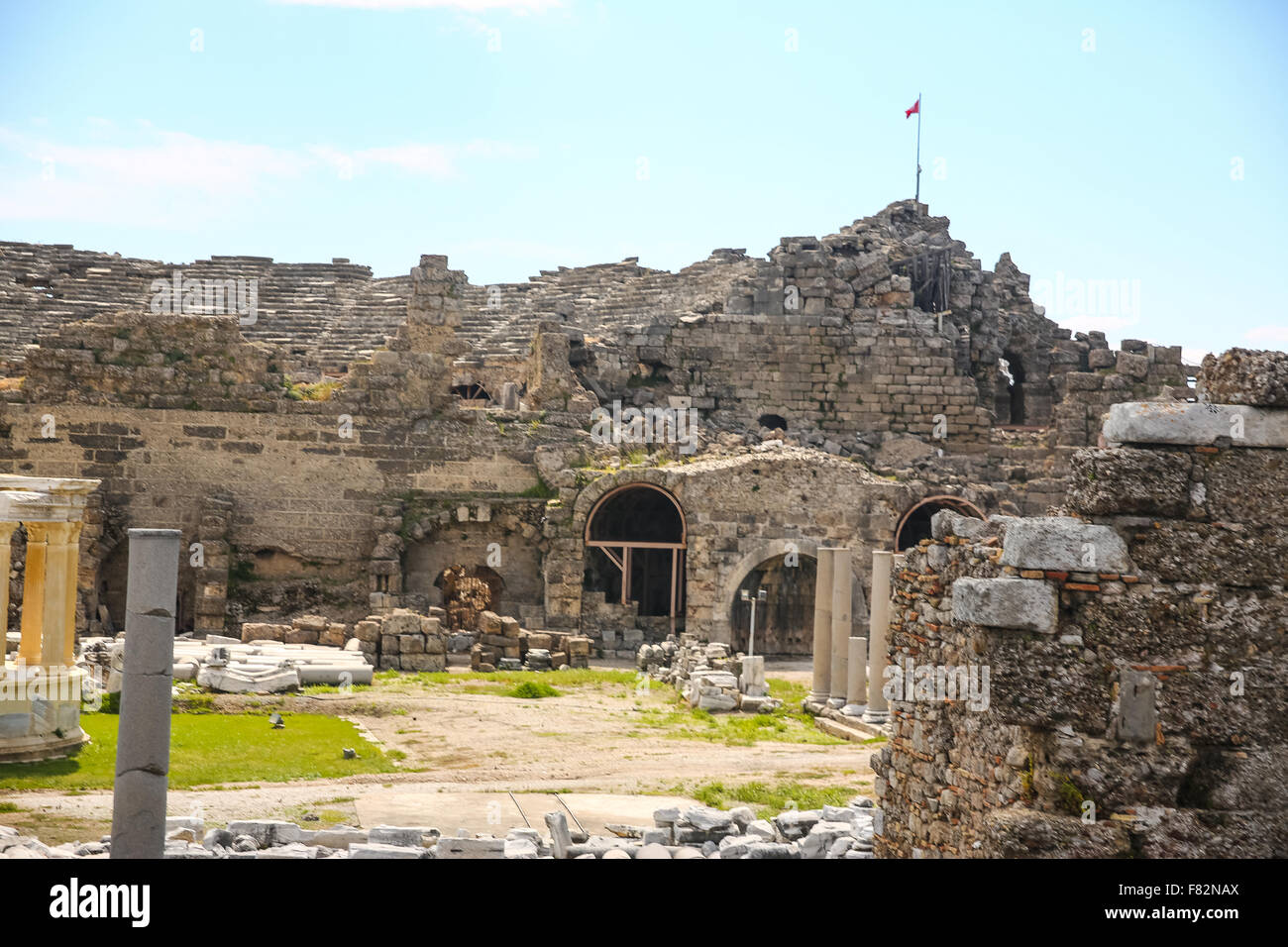 Ancient Side ruins in Turkey Kemer Antalya Stock Photo - Alamy