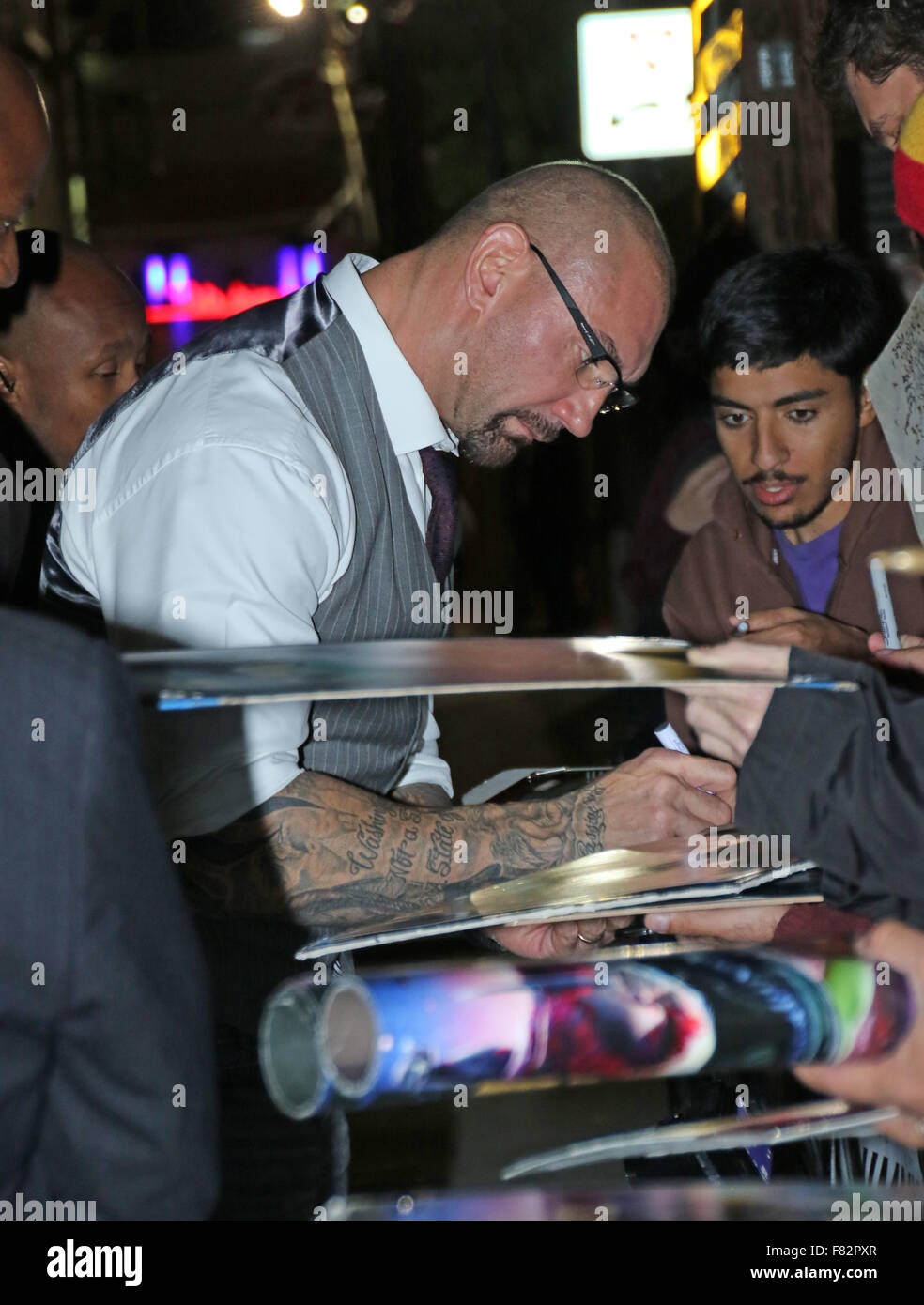 Spectre star Dave Bautista at the Jimmy Kimmel Live! studios Featuring ...