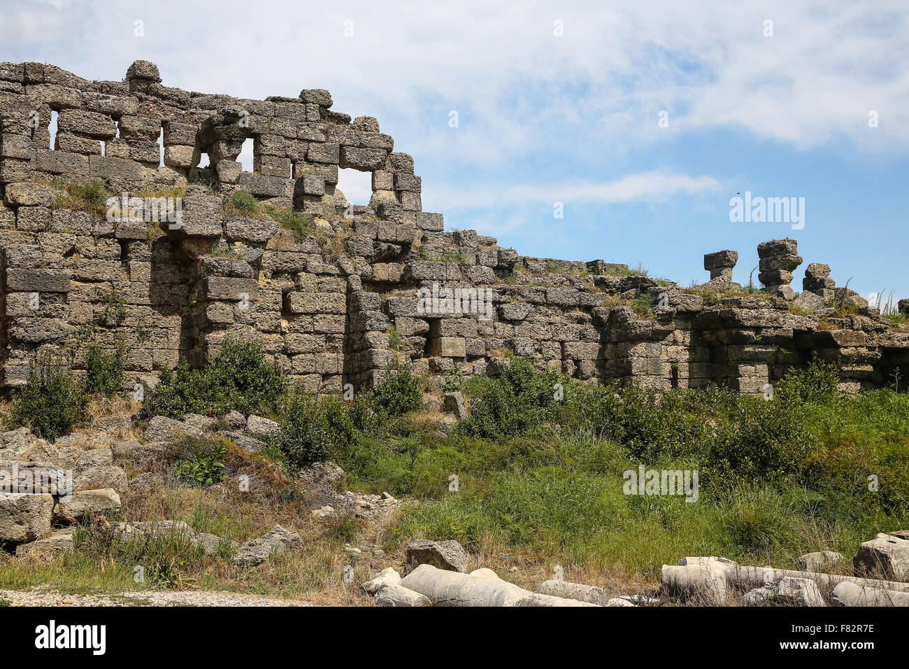 Ancient Side ruins in Turkey Kemer Antalya Stock Photo - Alamy